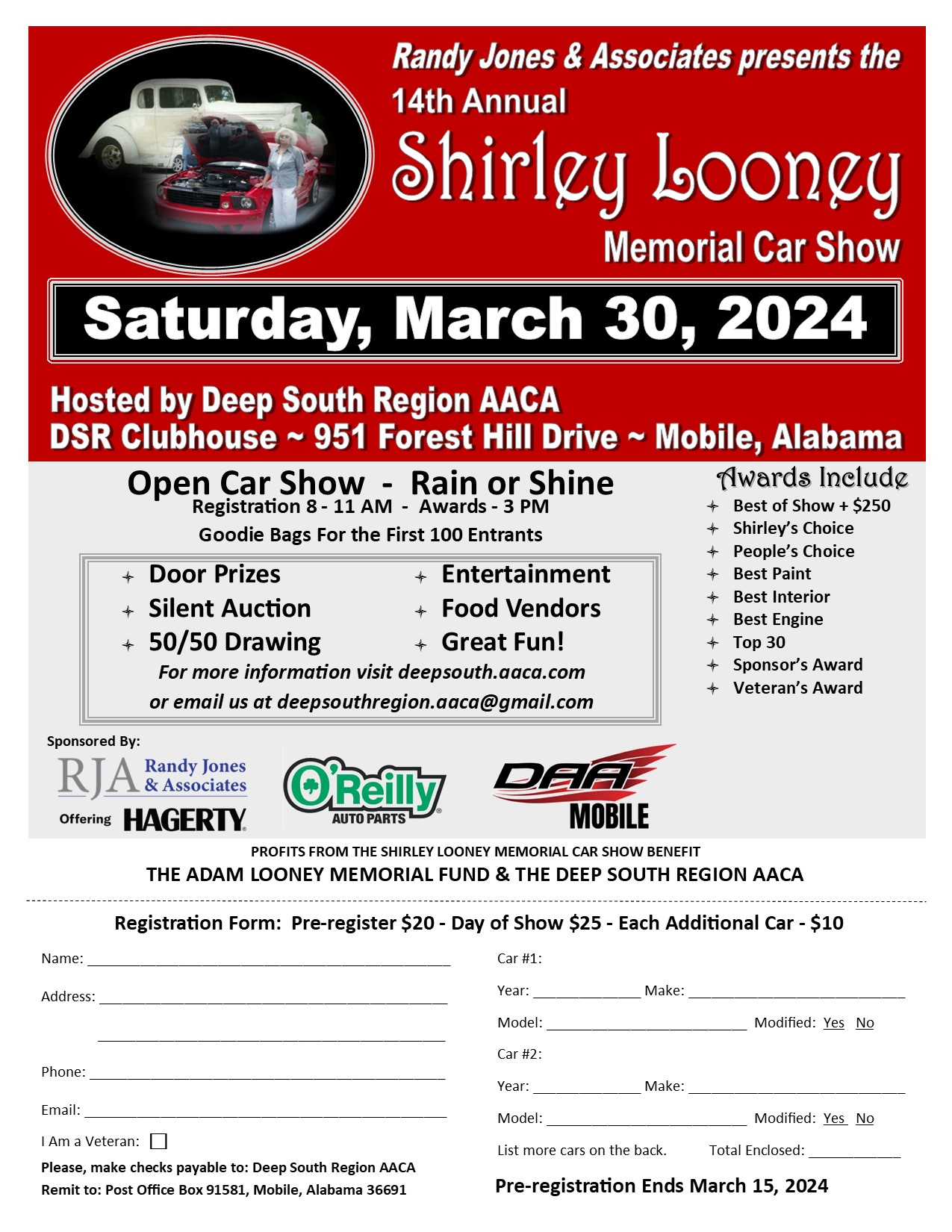 14th Annual Shirley Looney Memorial Car Show - Motortopia - EVERYTHING ...